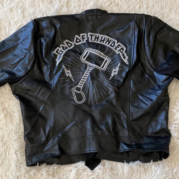 Marvel | Jackets & Coats | Marvel Thor God Of Thunder Leather Jacket ...